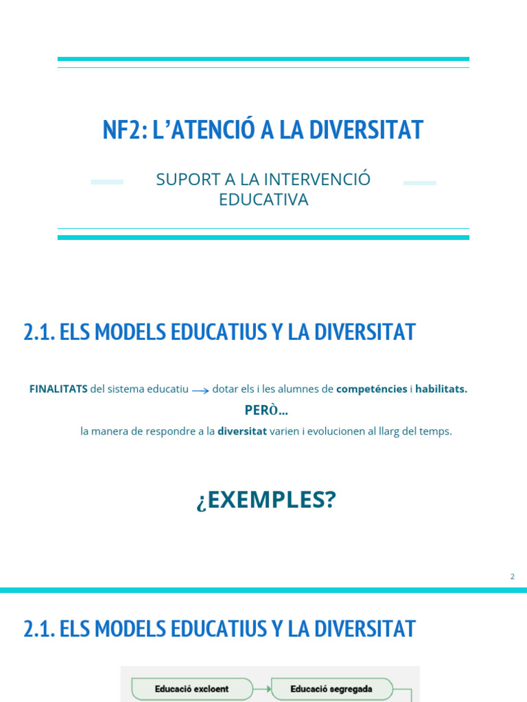 Nf2. Latenció A La Diversitat | PDF