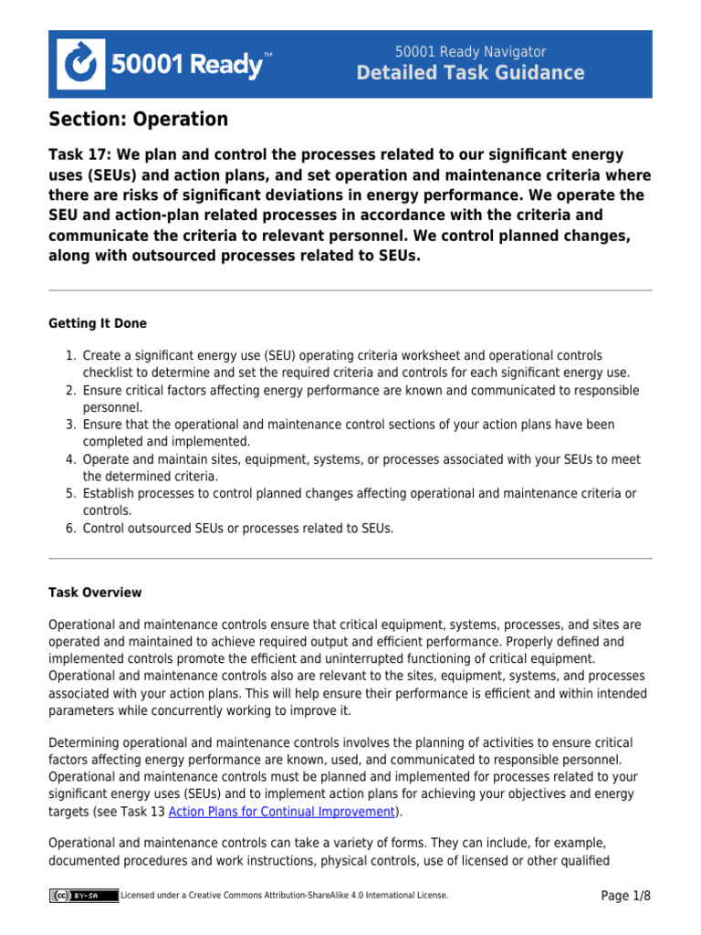 50001 Ready Task 17 Guidance | PDF