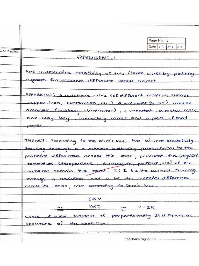 Physics Practical 1 | PDF