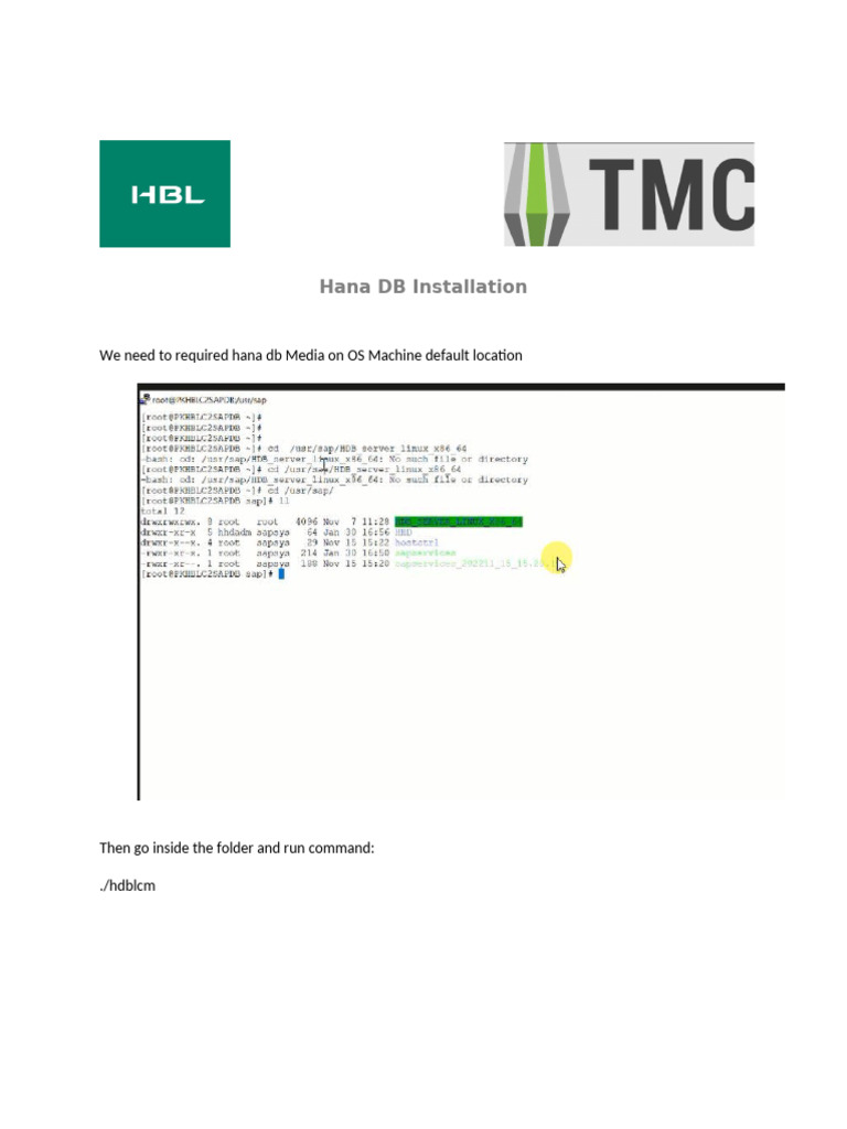 HanaDB Installation | PDF