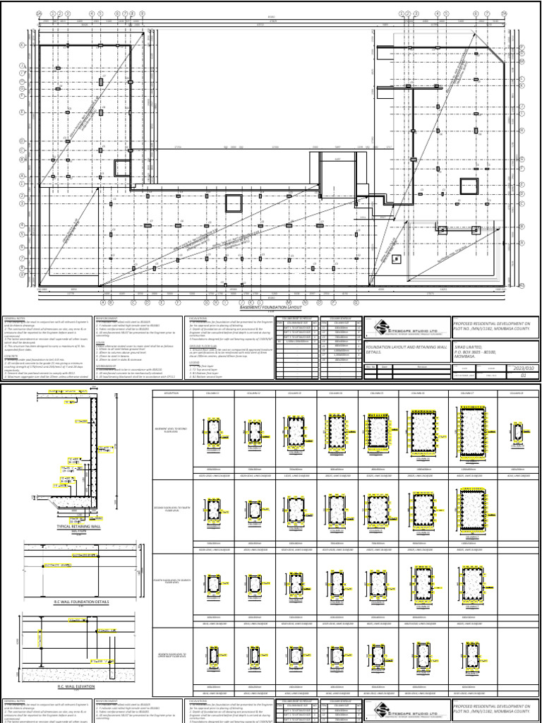 Nyati Road Apartments Structural Drawing | PDF