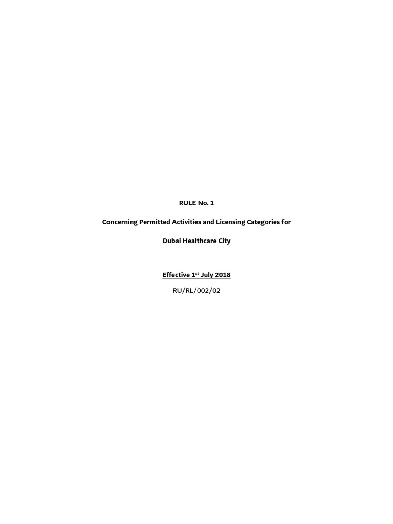 DHCC Licensing & Activities Guide | PDF | License | Dubai