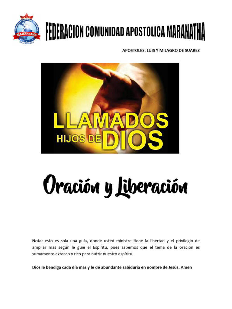 Oración y Liberación: Guía Espiritual | PDF | Oración | Intercesión