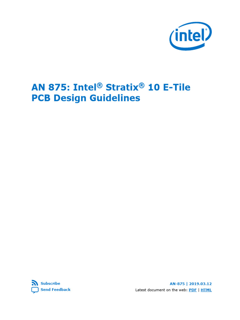 hi_speed_pcb_intel | PDF | Field Programmable Gate Array | Intel