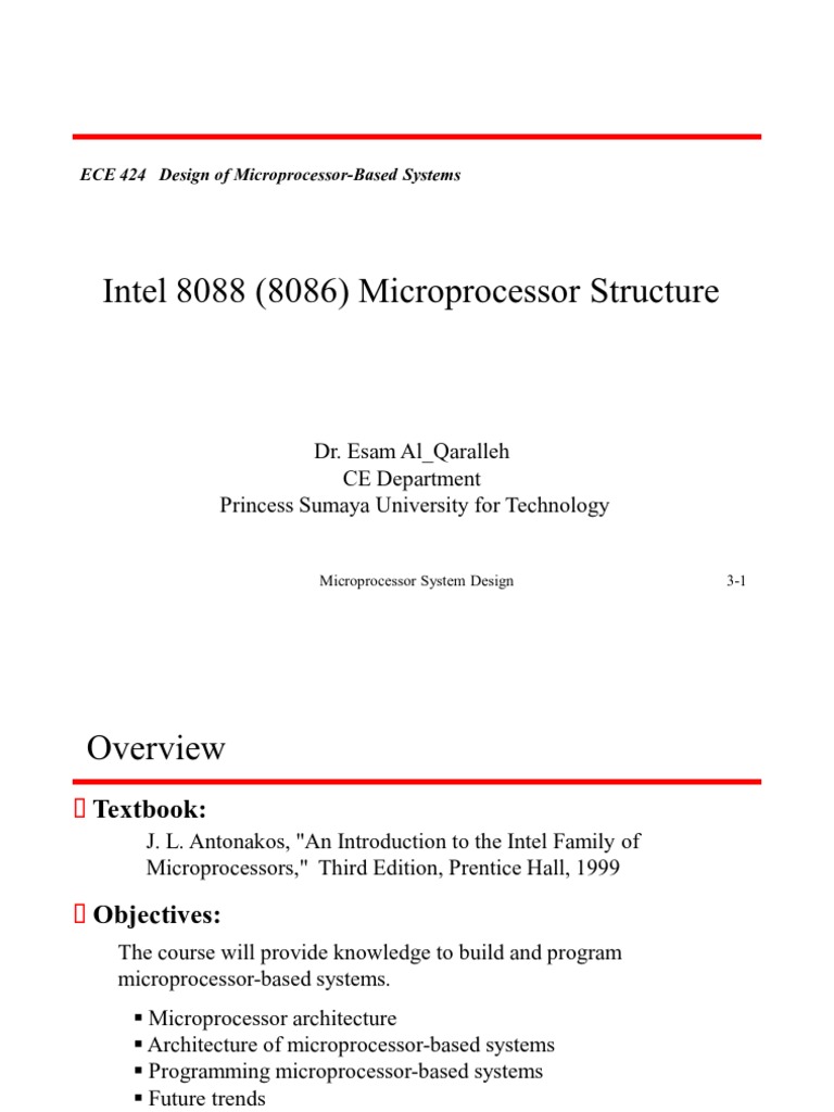 ECE 424 Microprocessor Systems Design Course Overview | PDF | Microprocessor | Central ...