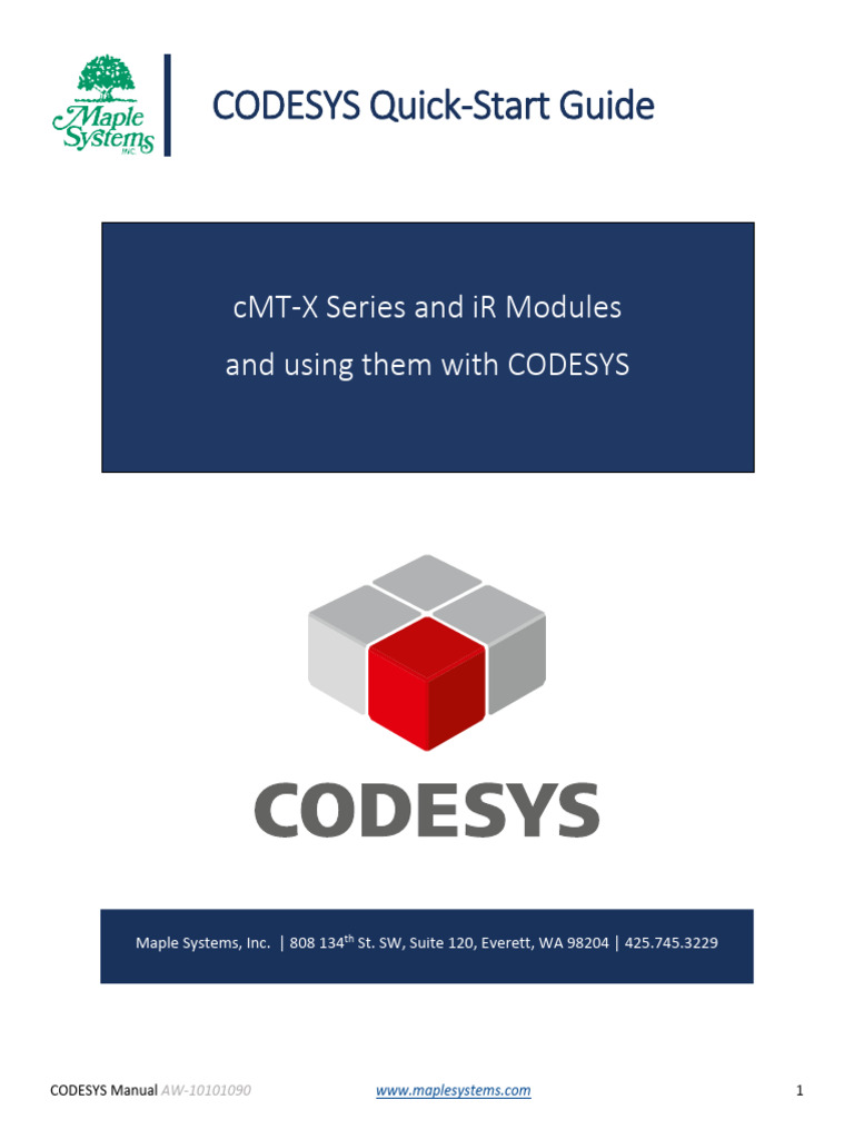 Codesys CMT Quick Start Guide | PDF | Input/Output | Computer Science