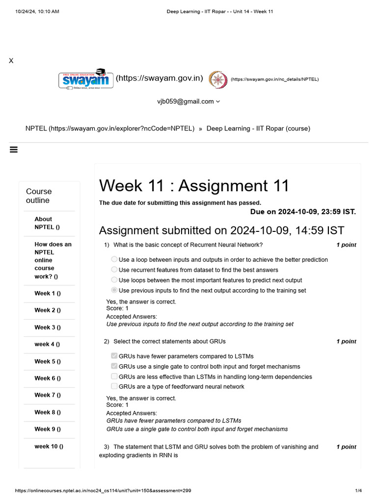Deep Learning - Week 11 | PDF | Statistical Classification | Learning