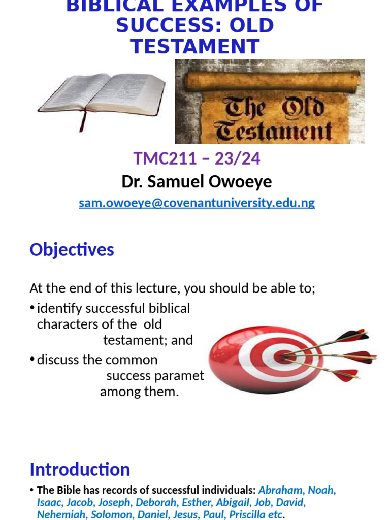 Old Testament Success Stories | PDF | Book Of Genesis | Daniel ...