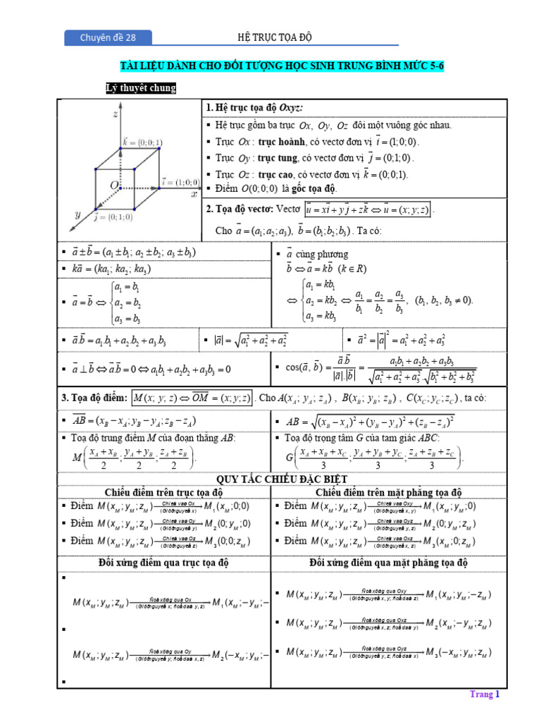 CD He Truc Toa Do | PDF