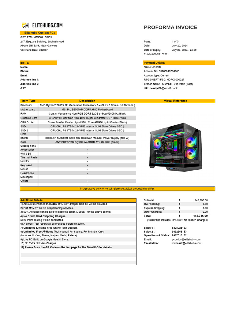 Elitehubs PC Quotation | PDF | Personal Computers | Computer Hardware Elitehubs PC Quotation | PDF | Personal Computers | Computer Hardware