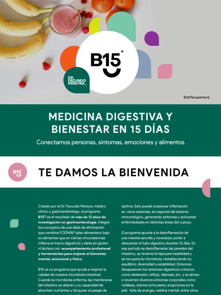 Introducción Programa B15 - Comprimido | PDF | Medicina CLINICA | Especialidades Medicas