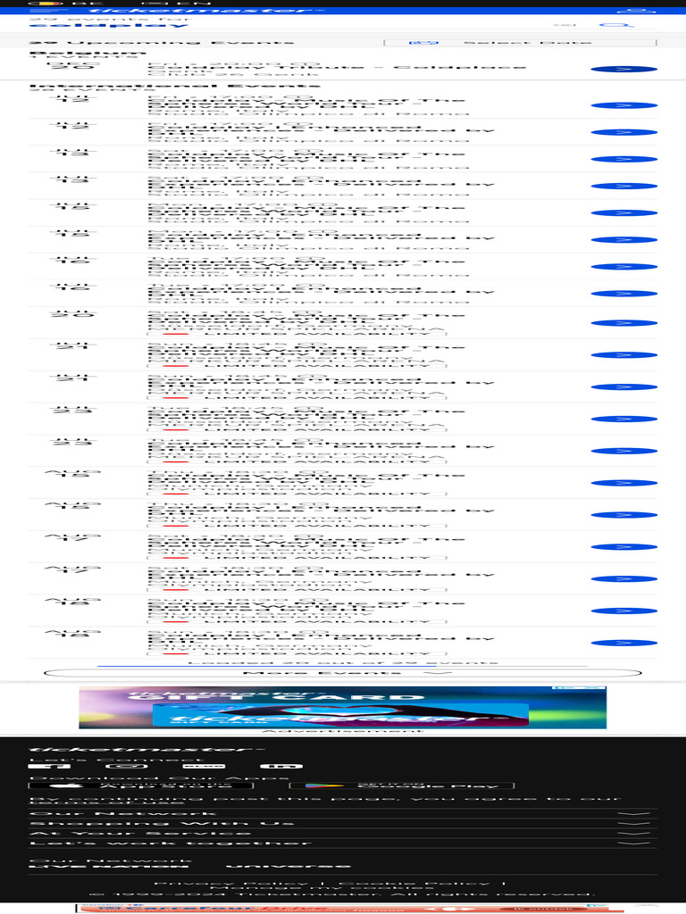 Ticketmaster - Search | PDF