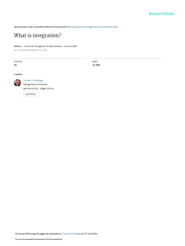 What is Integration | PDF | Databases | Data Warehouse