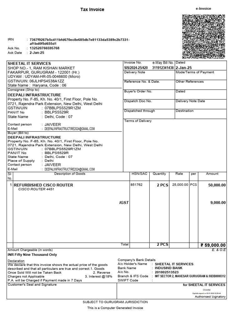 420-Deepali Infrastrucure | PDF | Government Finances | Payments