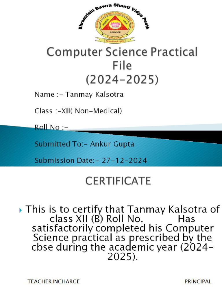 CS Practical File (1) (1) | PDF | Sql | Digital Electronics