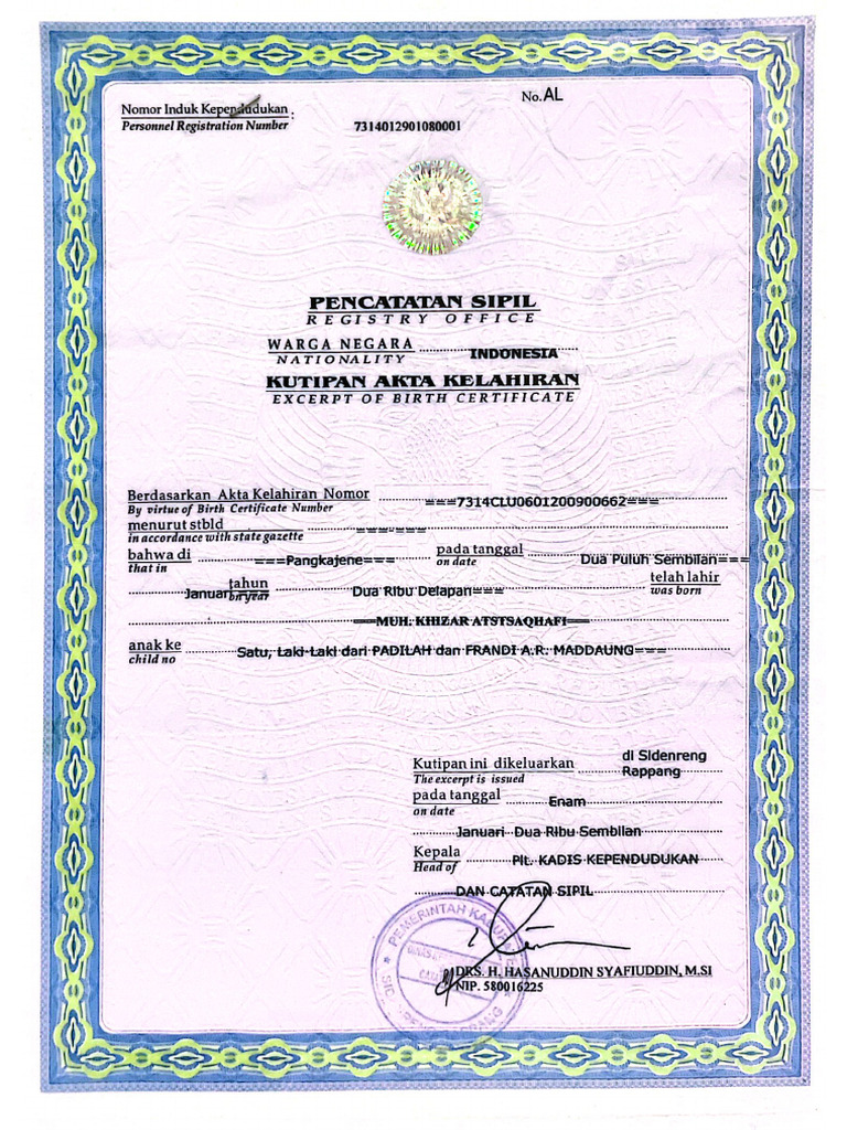 Muh Khizar Atstsaqhafi Sman 1 Pasangkayu | PDF