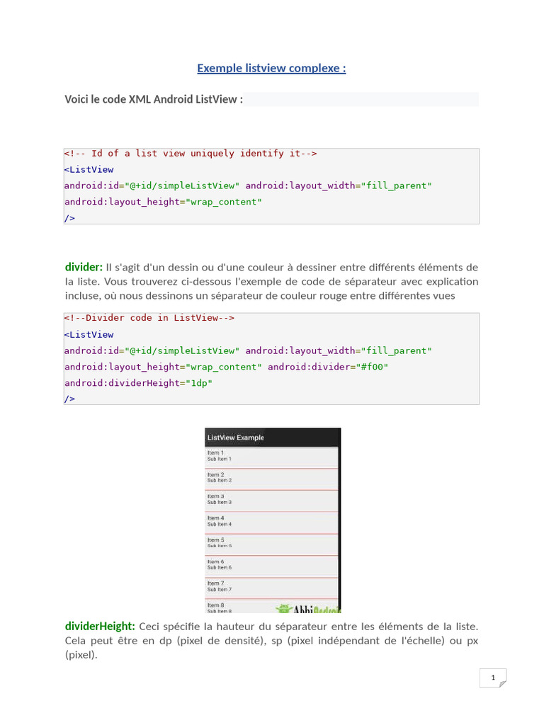 Exemple Listview Complexe | PDF | Java (Langage de programmation) | Android (Système d'exploitation)
