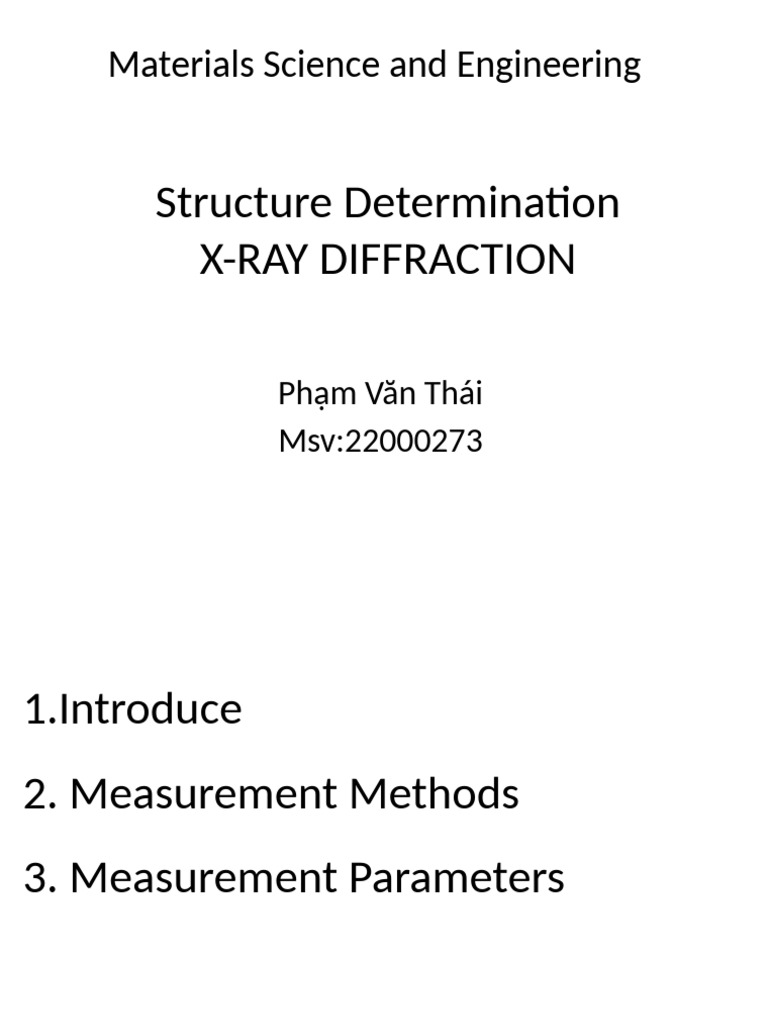 Structure Determination | PDF | X Ray Crystallography | Diffraction