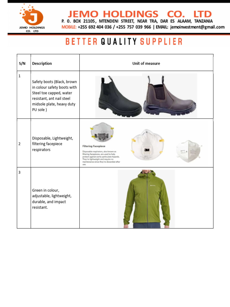 NEMC SPECS UNIFORM | PDF