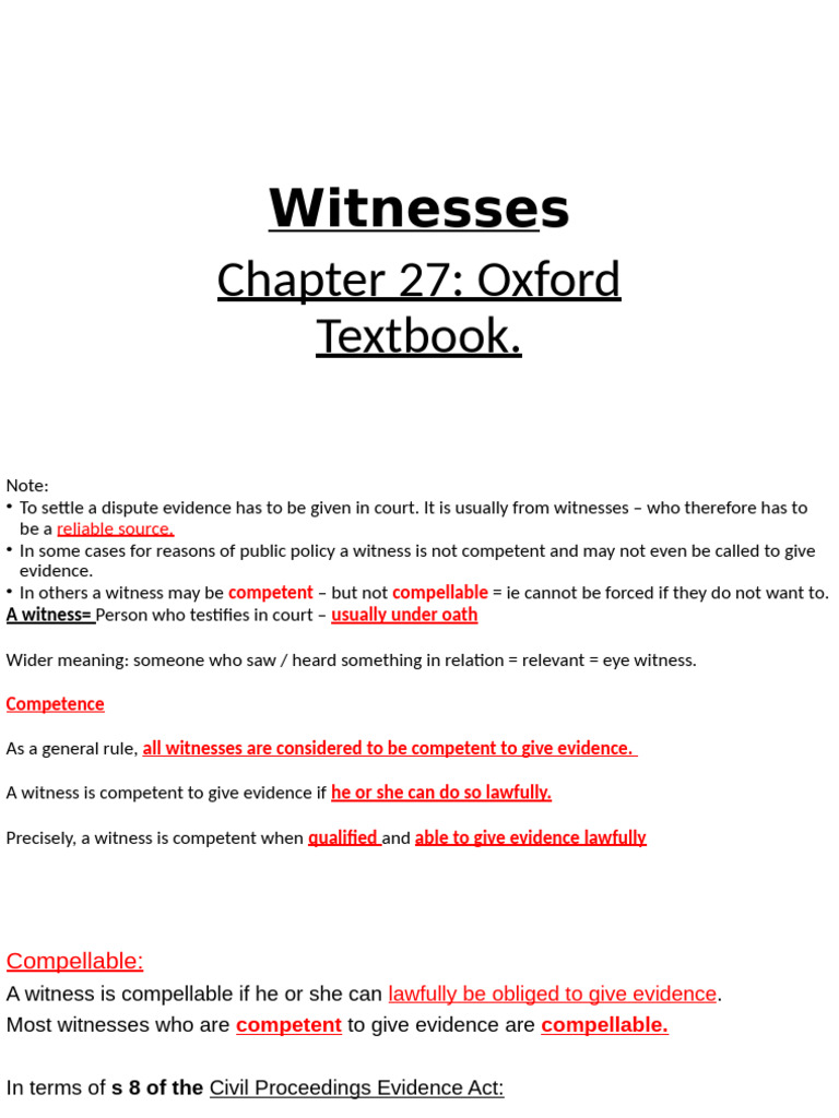 Witnesses | PDF | Witness | Prosecutor