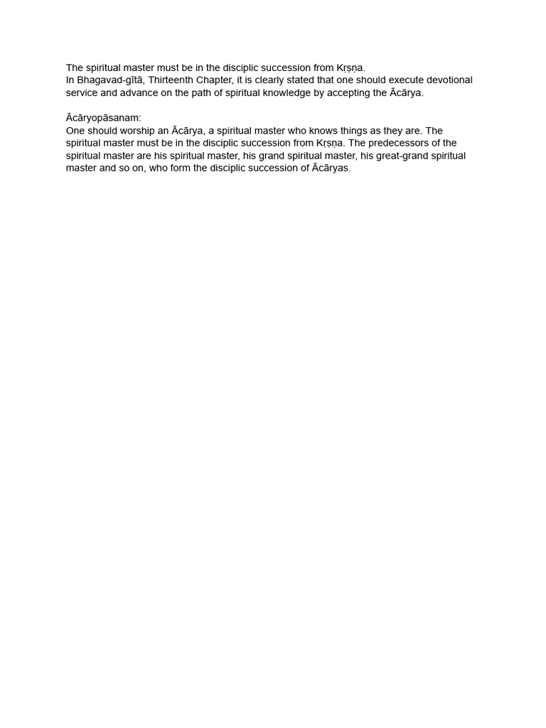 Understanding Disciplic Succession in Spirituality | PDF