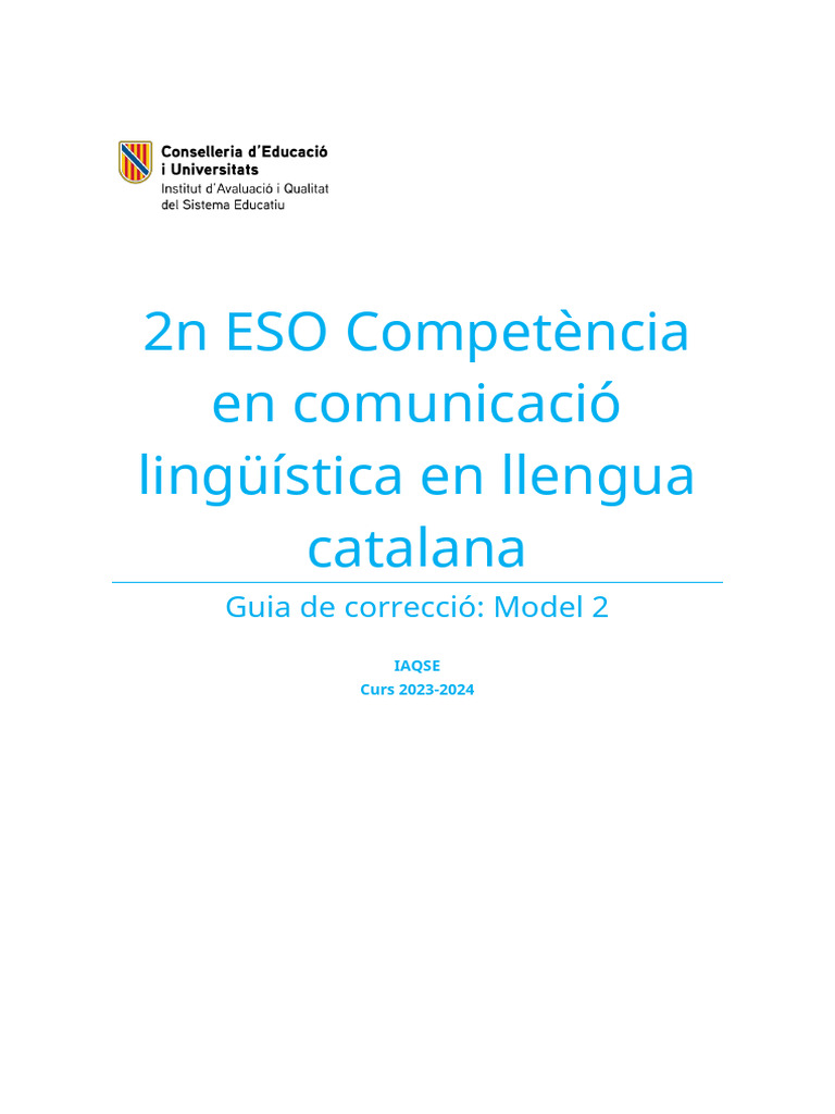 2nESOCAT_Guia de correcciข_M2 | PDF