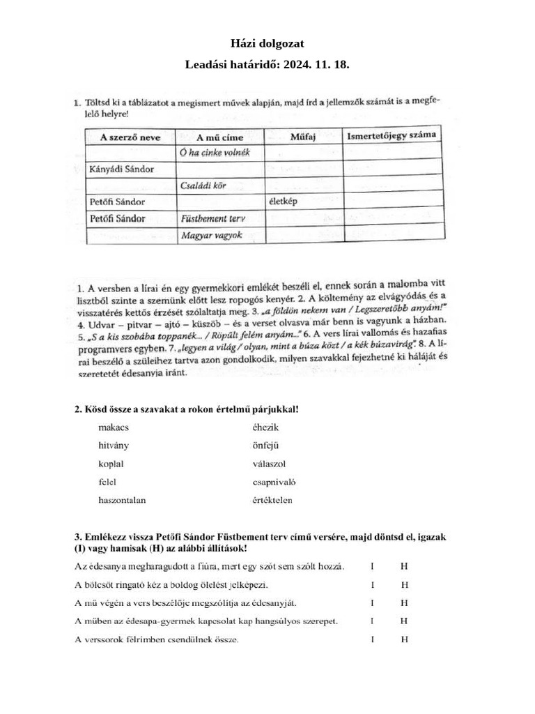Házi Dolgozat - 5. | PDF