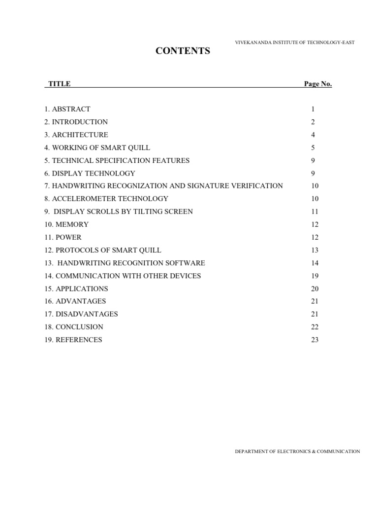 Seminar Report - Smart Quill | PDF | Accelerometer | Mobile Device