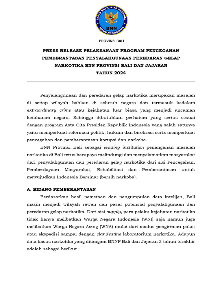 Press Rilis Akhir Tahun 2024 ok | PDF