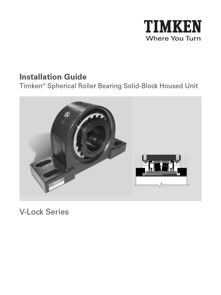 V-Lock Series Bearing Installation Guide | PDF | Nut (Hardware ...