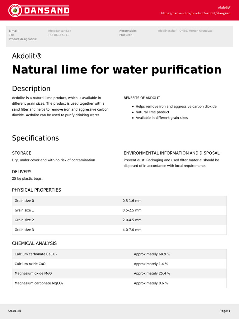 Akdolit | PDF | Lime (Material) | Oxide