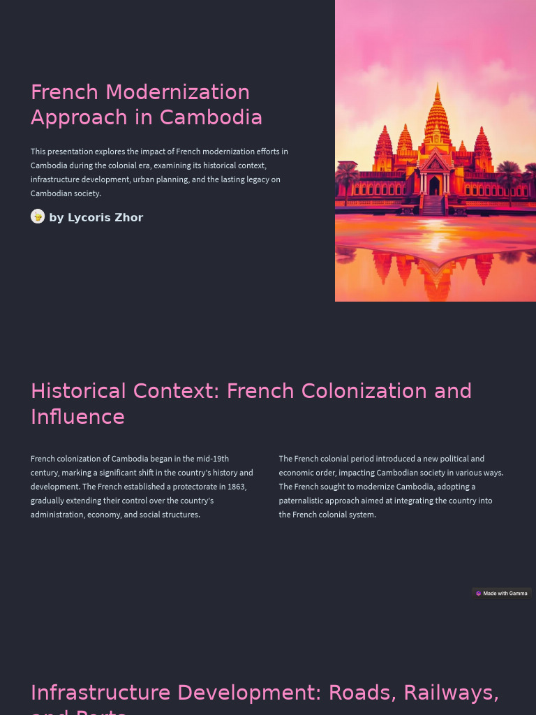 French Modernization Approach in Cambodia | PDF | Cambodia | France