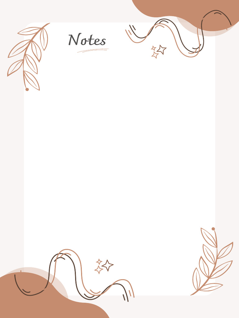 Brown Cute Aesthetic Notes A5 Document | PDF
