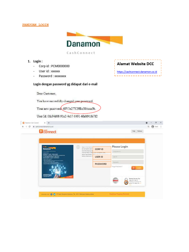 Panduan DCC Login Account Information | PDF