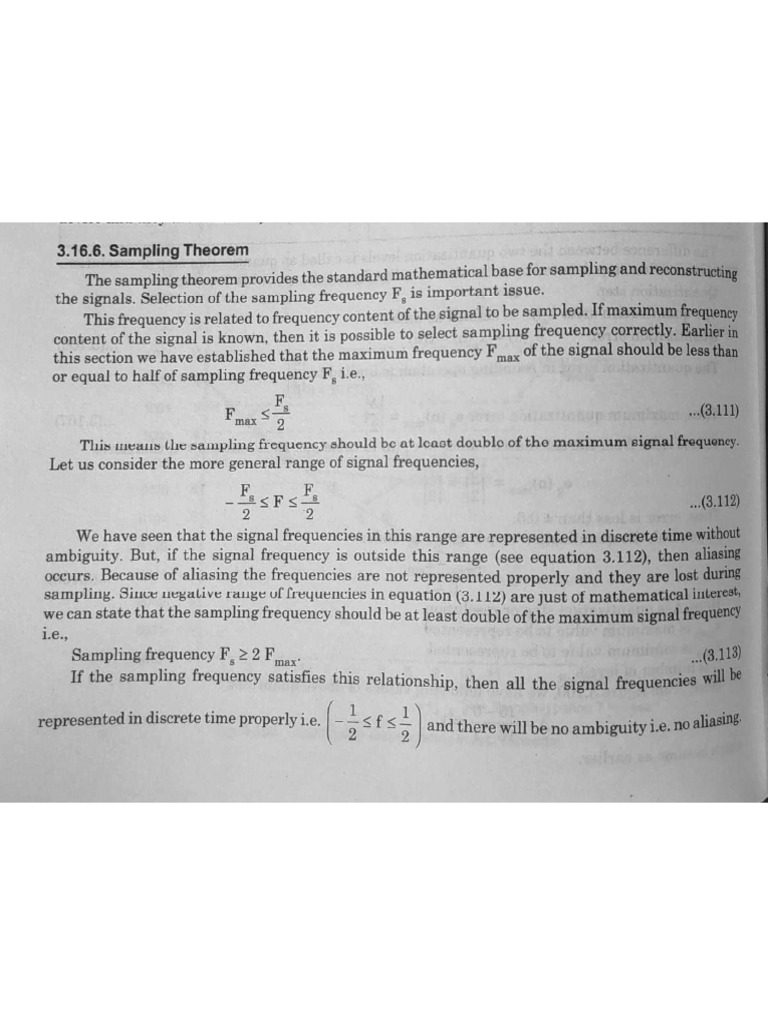 Sampling Theorem | PDF Sampling Theorem | PDF