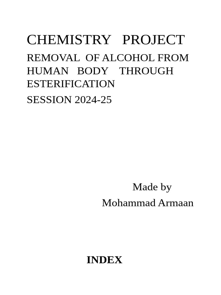 Final Chem Project | PDF | Ester | Acetic Acid
