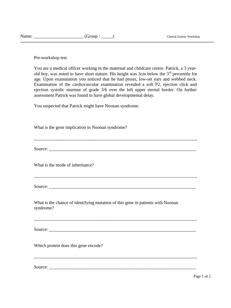 Pre-workshop quiz | PDF