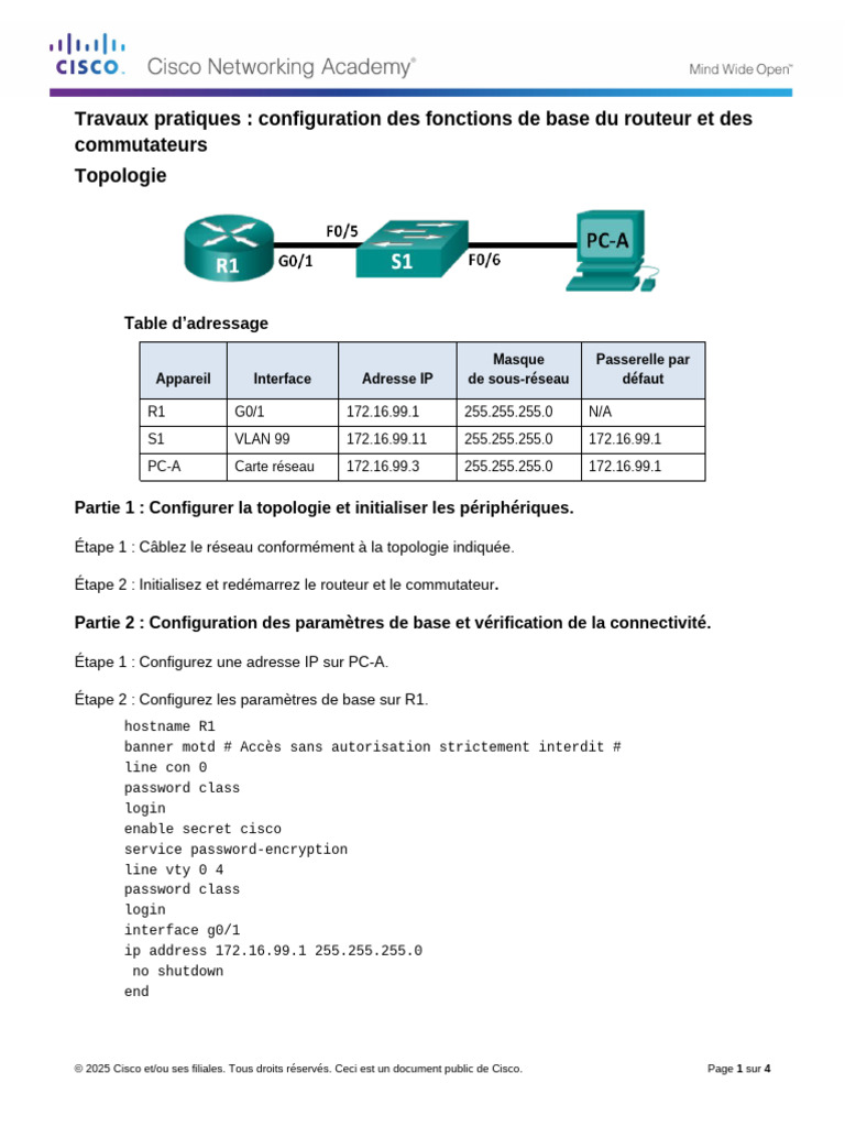 5.2.2.9 Lab - Configuring Switch Security Features | PDF | Enveloppe de protection | Adresse IP
