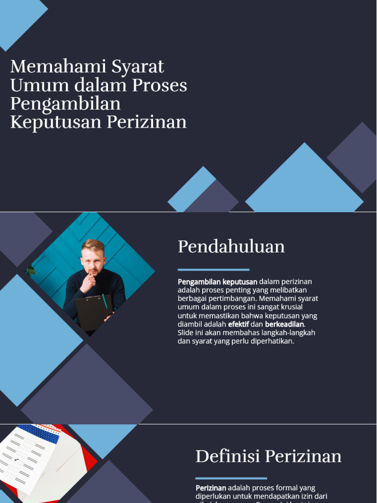 Syarat Umum Pengambilan Keputusan Perizinan | PDF