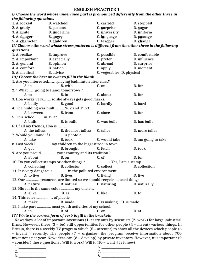 ENGLISH PRACTICE 1-4 | PDF | Santa Claus