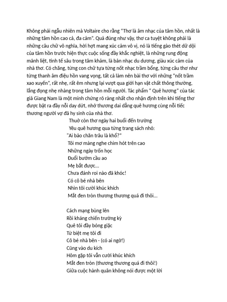 Quê Hương - Giang Nam | PDF