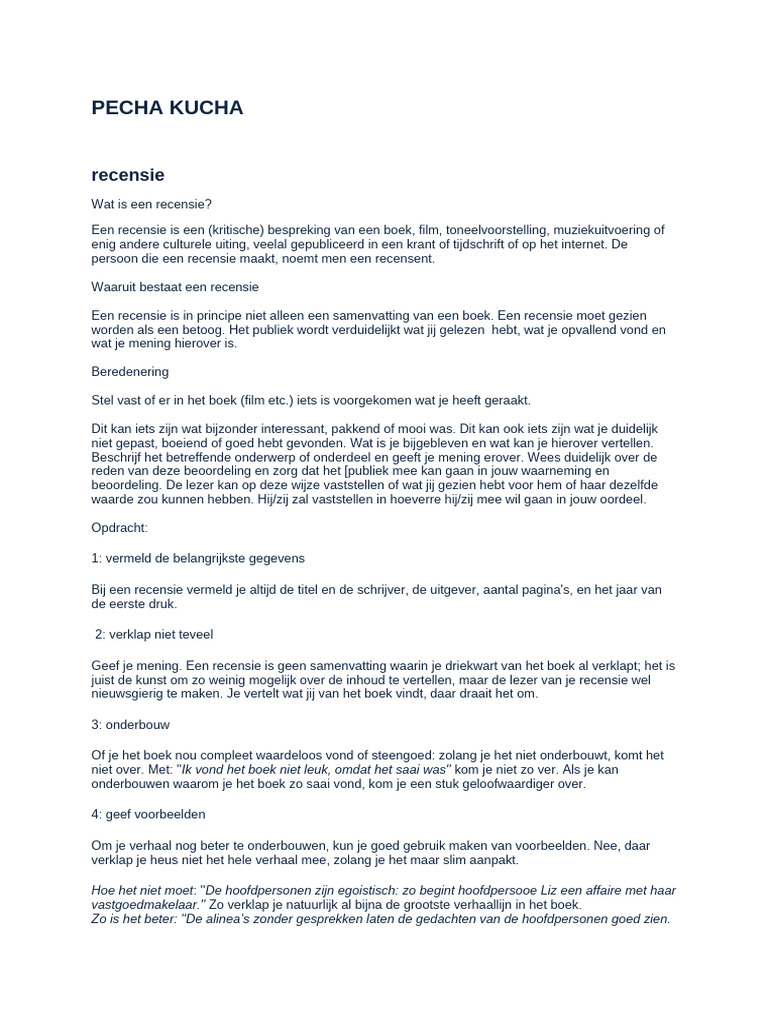 PECHA KUCHA Recensie | PDF