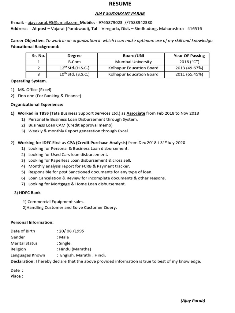 Ajay_Resume | PDF