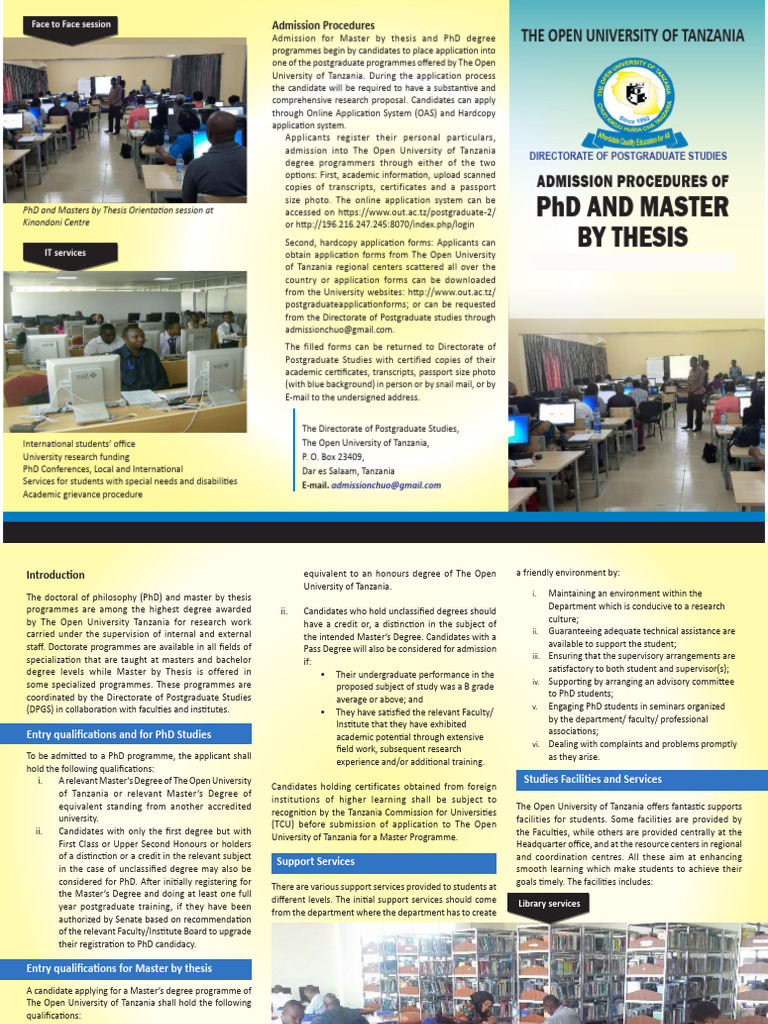 By Thesis Brochure | PDF | Academic Degree | Doctor Of Philosophy