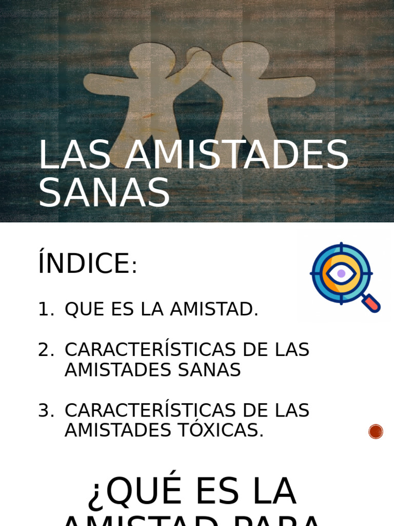 Características de Amistades Sanas | PDF
