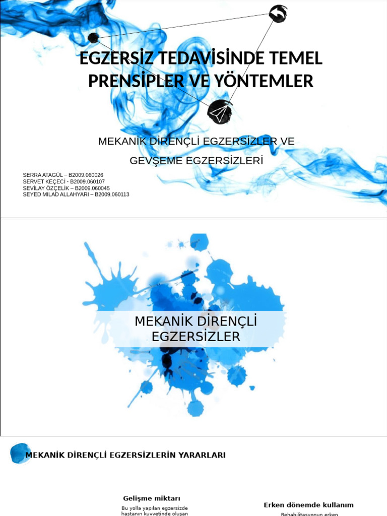 Egzersiz Tedavisinde Temel Prensipler Ve Yöntemler Grup Ödevi | PDF