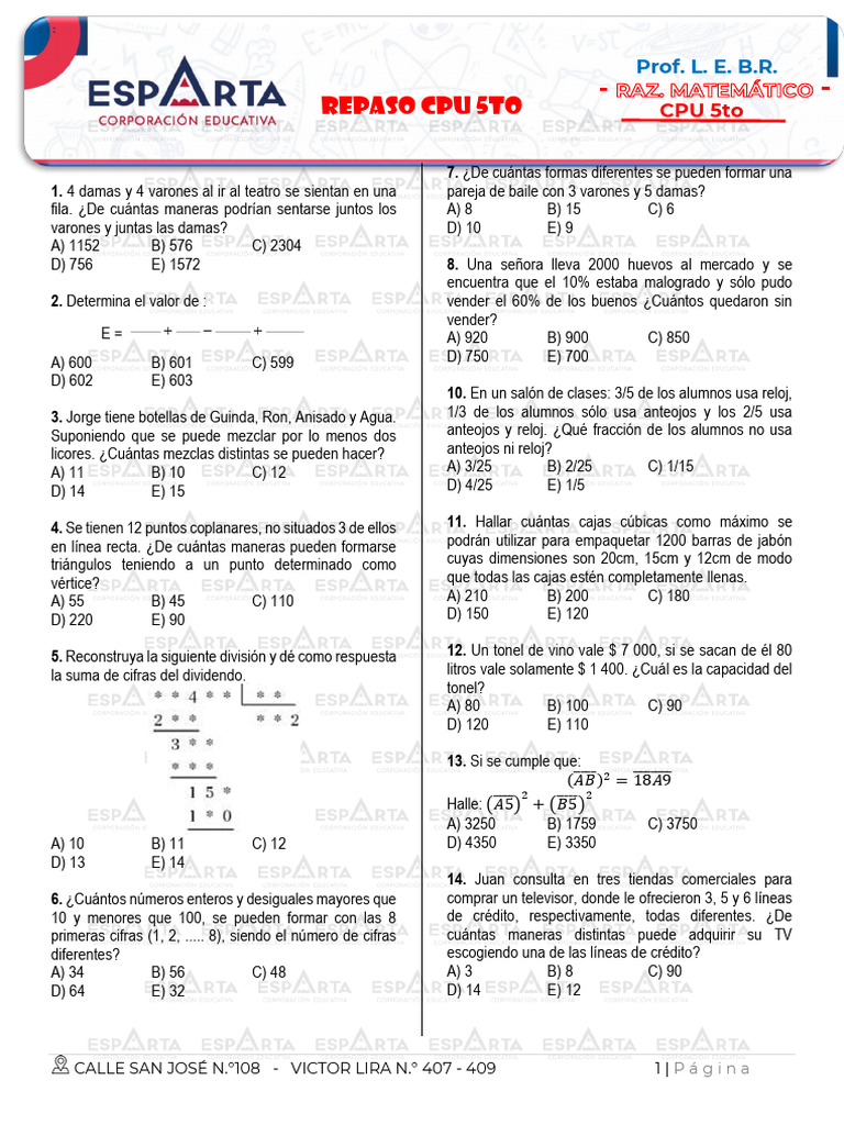 Repaso Cpu 5to 2024 | PDF