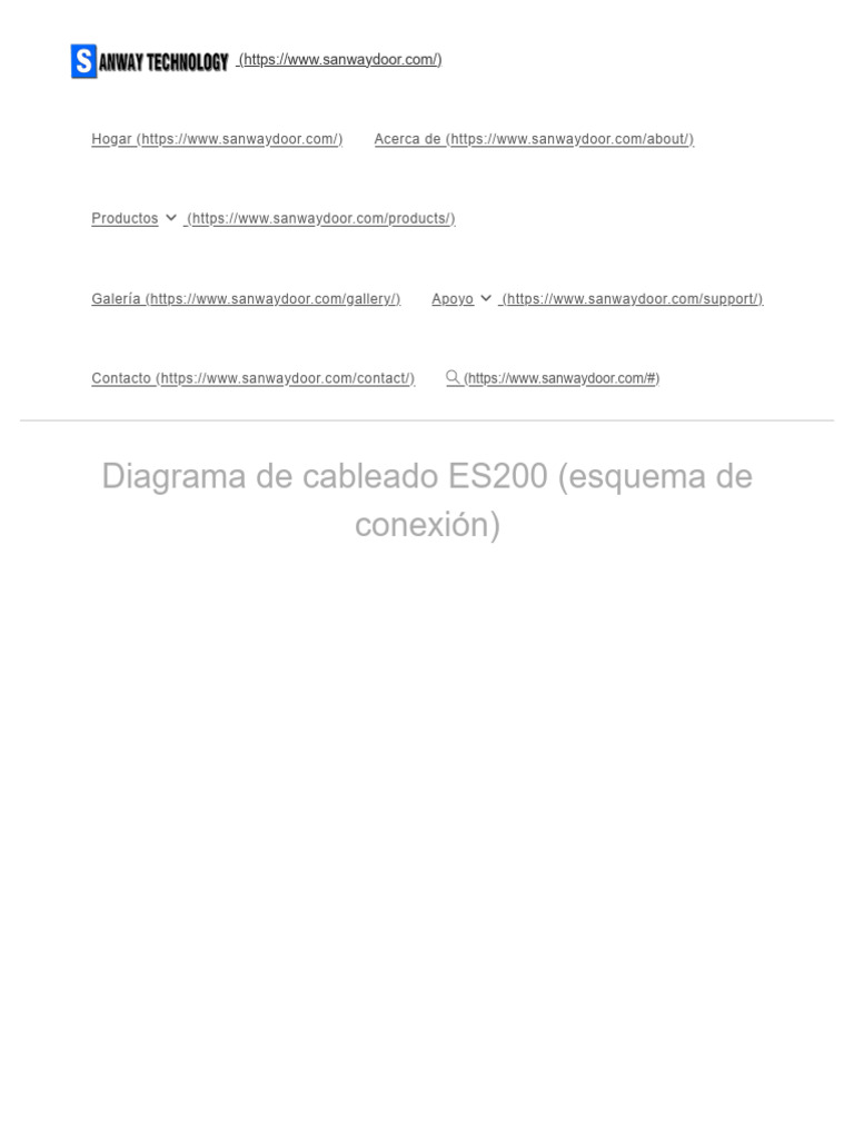 Diagrama de Cableado ES200 (Esquema de Conexión) | PDF | Cambiar