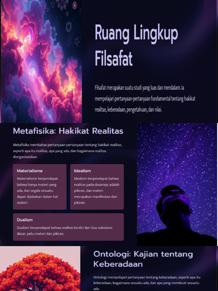 Ruang lingkup filsafat; metafisika, ontologi epistomologi, axiologi-2 | PDF