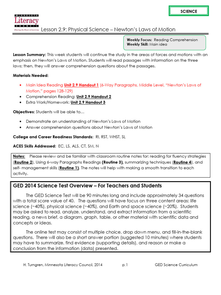 Understanding Newton's Laws of Motion | PDF | Force | Reading Comprehension